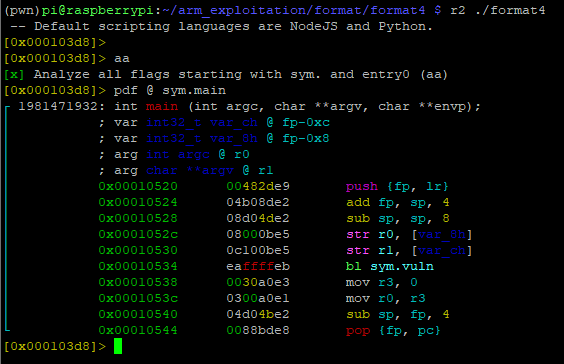 ARM32 Exploit Exercies - Protostar_format4: CPUU의 Daydreamin'