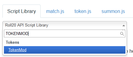 roll20 API TokenMod 메모: 린