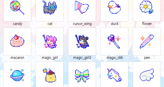 카와이 마우스 커서 15종 [kawai mouse cursors]: LZ_dot