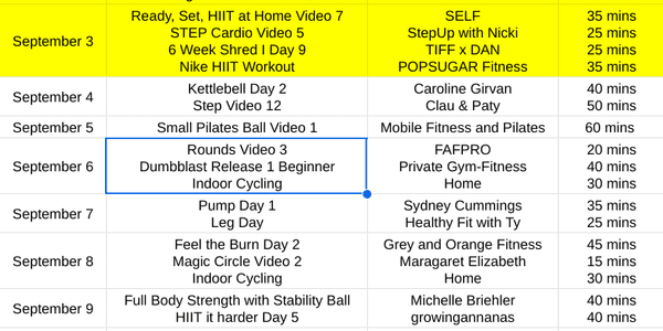 2023년 September Exercise Log: 덕후의 일기장