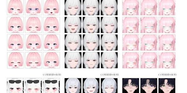 facial expression preview: VRChat Commission