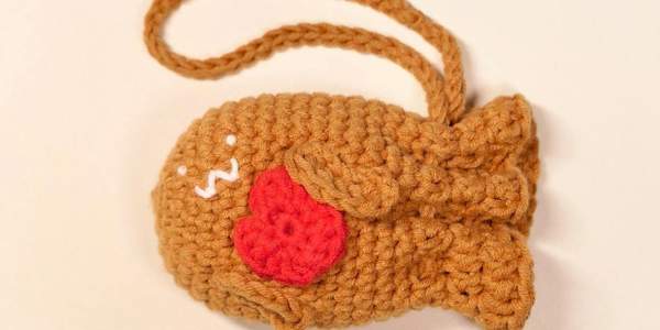 [코바늘 도안] 하트 품은 붕어빵 미니 파우치: 임금손