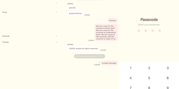 ios ktheme / pink cheeze cake: potato